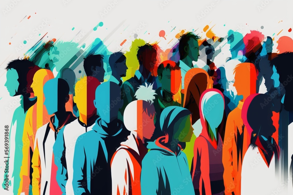 Jostling Masses: A Visual Representation of Crowds - Generative AI ...