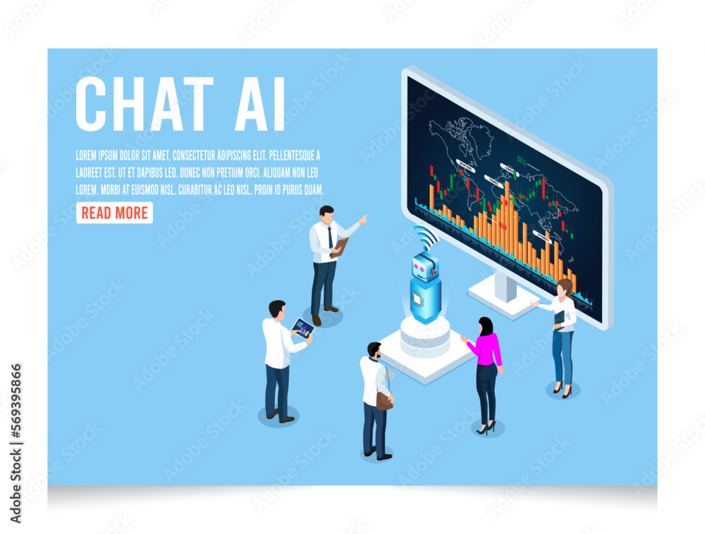 Vecteur Stock Artificial Intelligence (AI) concept with questions ...