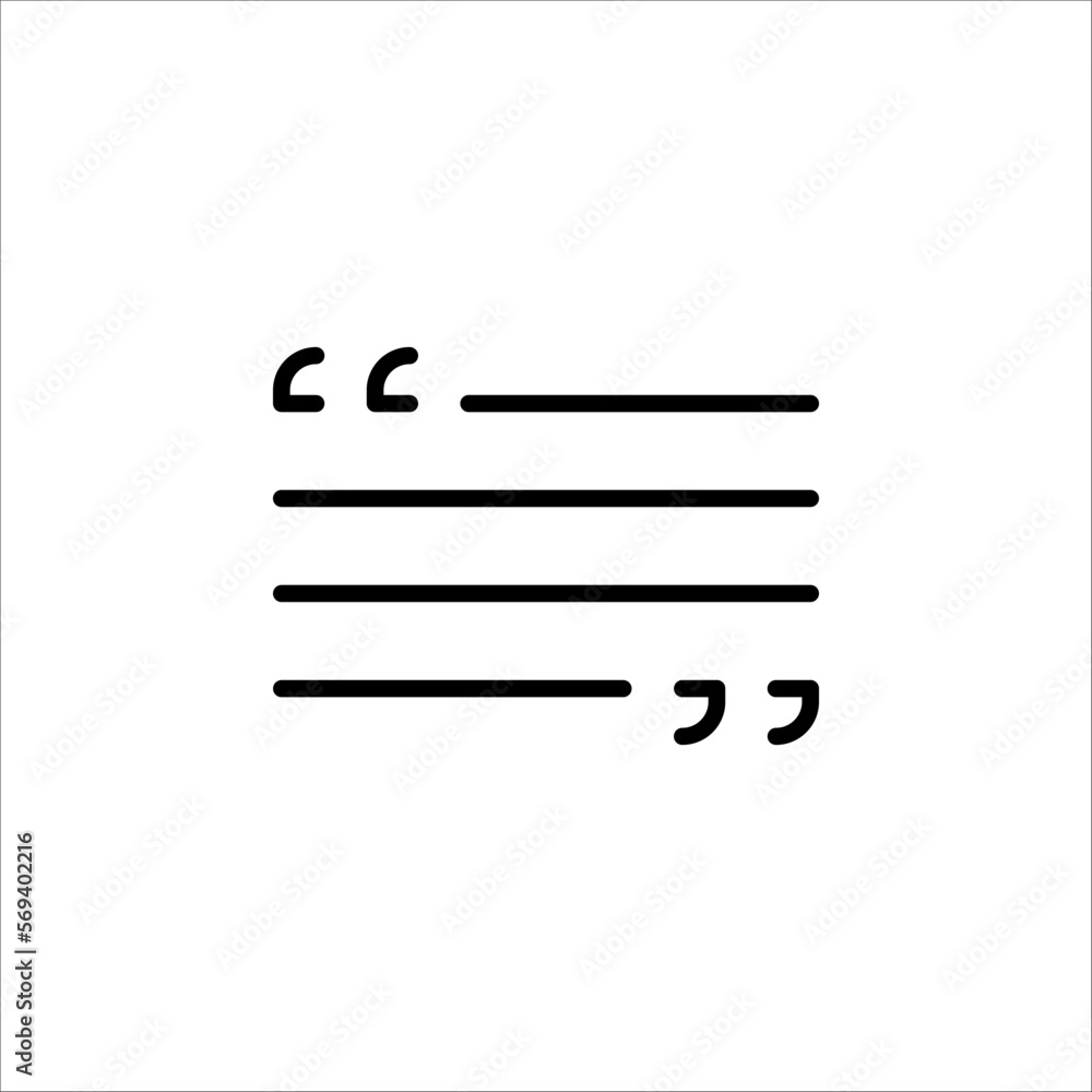 Quote icon. Speech bubble, inverted commas or talking mark collection ...