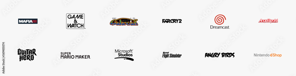 Famous game logo. Editorial game vector logo. Stock Vector | Adobe Stock