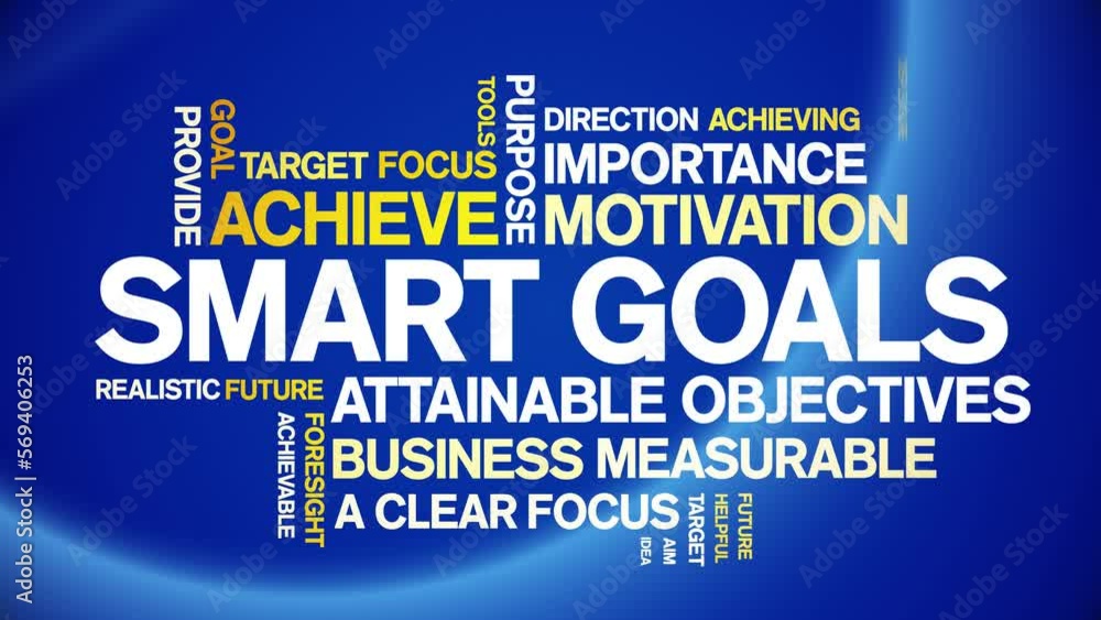 Smart Goals animated tag word cloud;text design animation kinetic ...