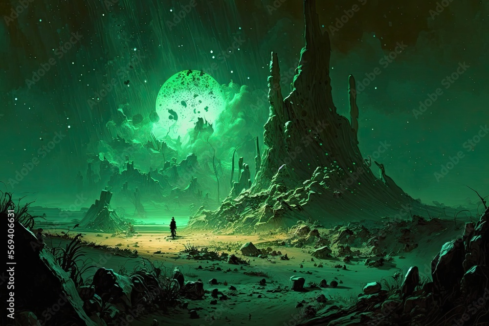 A barren wasteland, dotted with occasional oases of radiant green ...