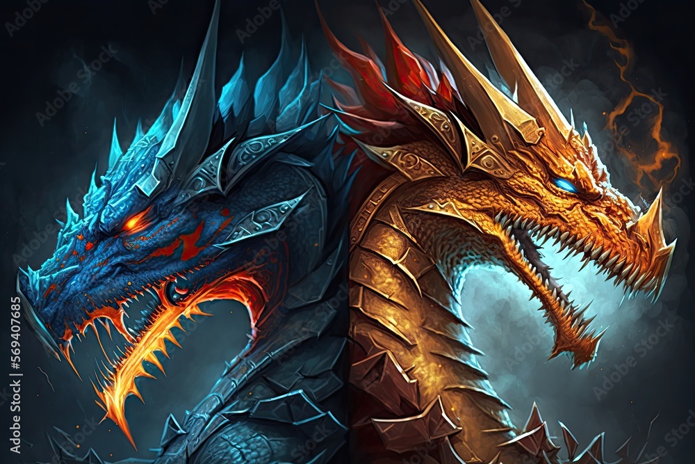 A powerful dual-headed dragon, who can damage enemy units and ...