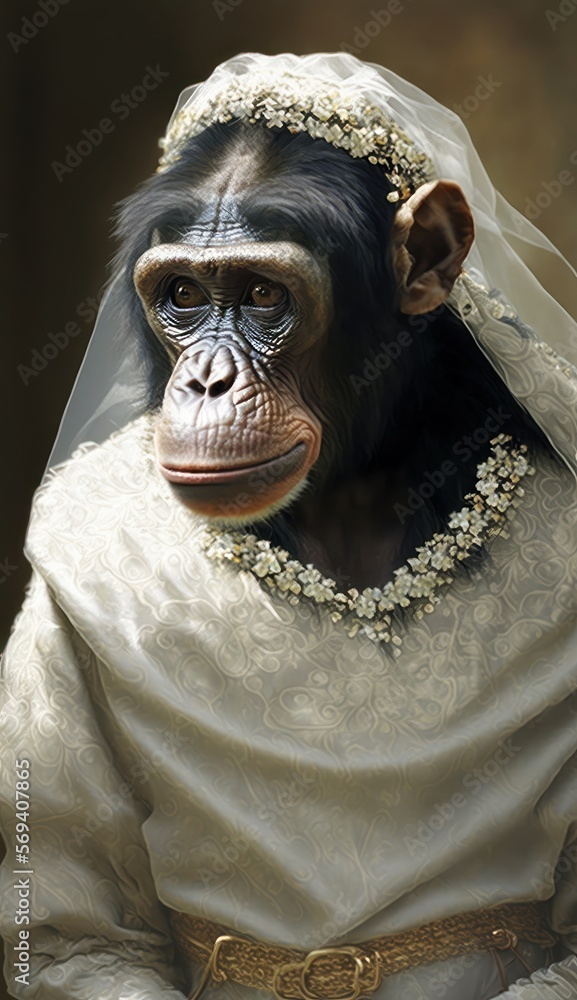 Photo Shoot of a Beautiful, Cute and Adorable Humanoid Chimpanzee in ...