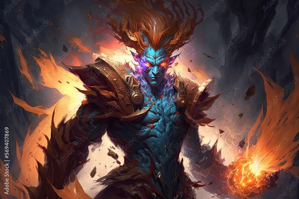 A powerful elemental mage, who can split into multiple entities and ...