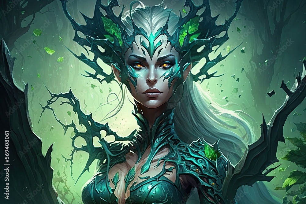 Illustrazione Stock A Powerful Nature Hero Who Can Increase The Health