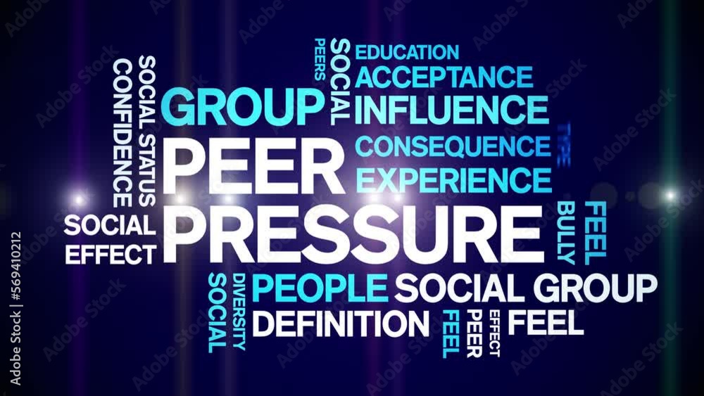 Peer Pressure animated tag word cloud;text design animation kinetic ...