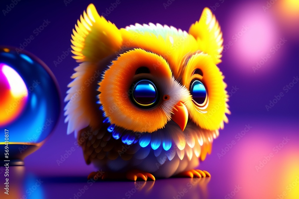 Animated Colourful Owls
