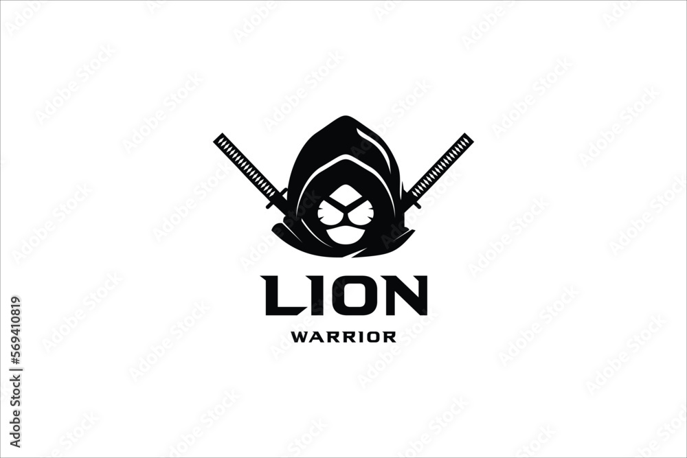 lion warrior logo designs Stock Vector | Adobe Stock