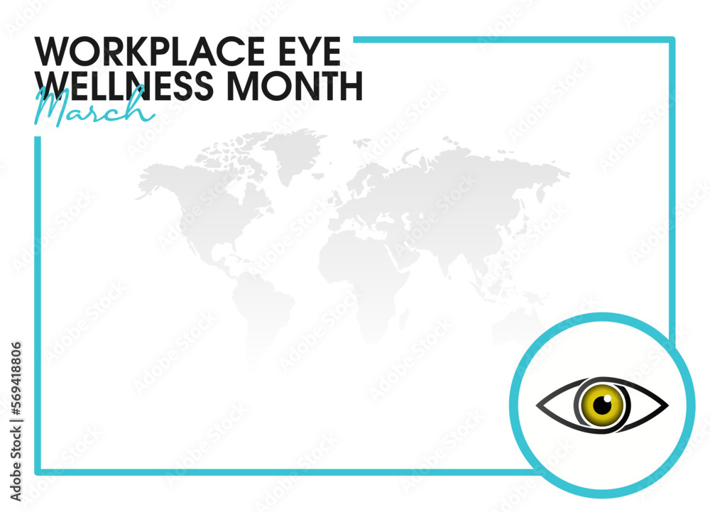 vector graphic of workplace eye wellness month good for workplace eye ...