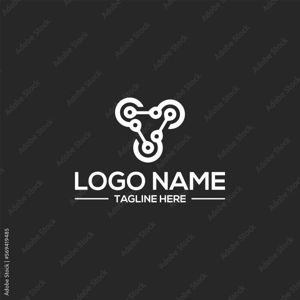 Tech company logo Blockchain Logo Stock Vector | Adobe Stock