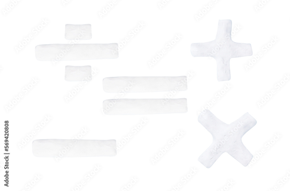 Math symbols Plus sign, subtraction, multiplication, and division ...