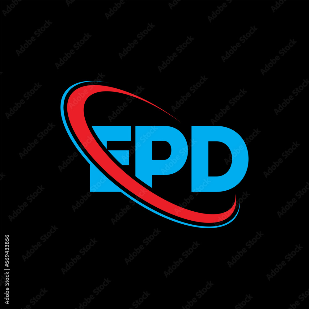 EPD logo. EPD letter. EPD letter logo design. Initials EPD logo linked ...