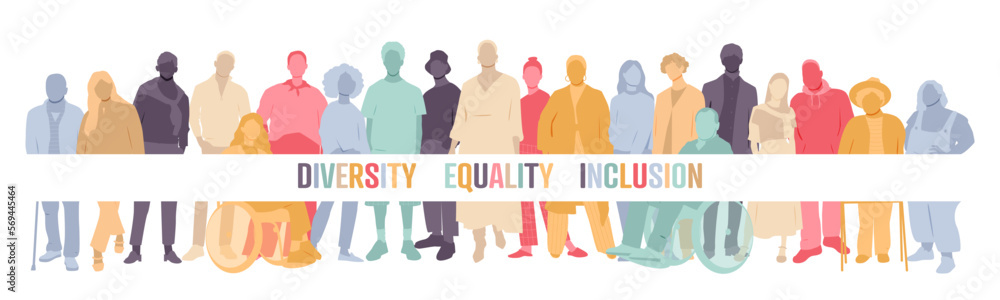 Diversity, Equality, Inclusion banner. Stock Vector | Adobe Stock Diversity, Equality, Inclusion banner. Stock Vector | Adobe Stock