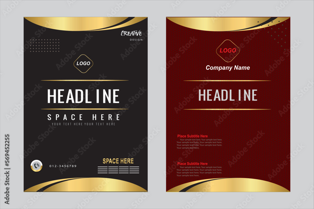 Luxury flyer design. Business brochure template.night dance party music ...