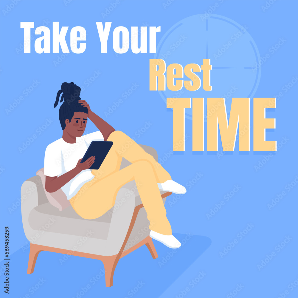 Take best time to rest card template. Online chatting with friends ...