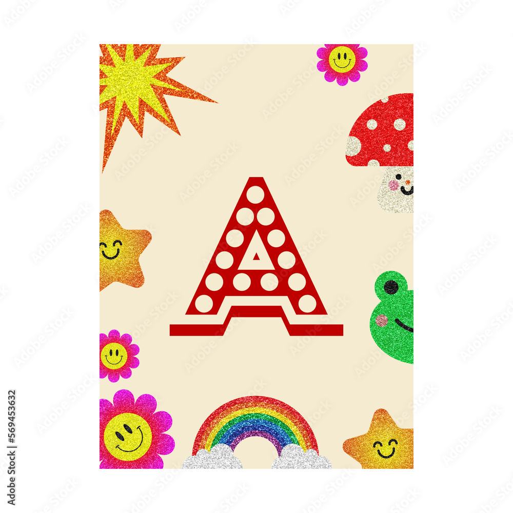 English Alphabets Vector font design for kids Worksheet Stock ...