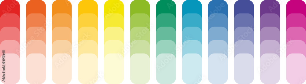 Color scheme, harmonious color palette. Vector, cartoon illustration ...