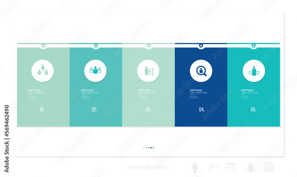 Infographics design vector and marketing icons can be used for workflow ...
