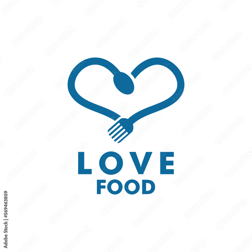 love food icon symbol for cafe, restaurant, cooking business. Modern ...