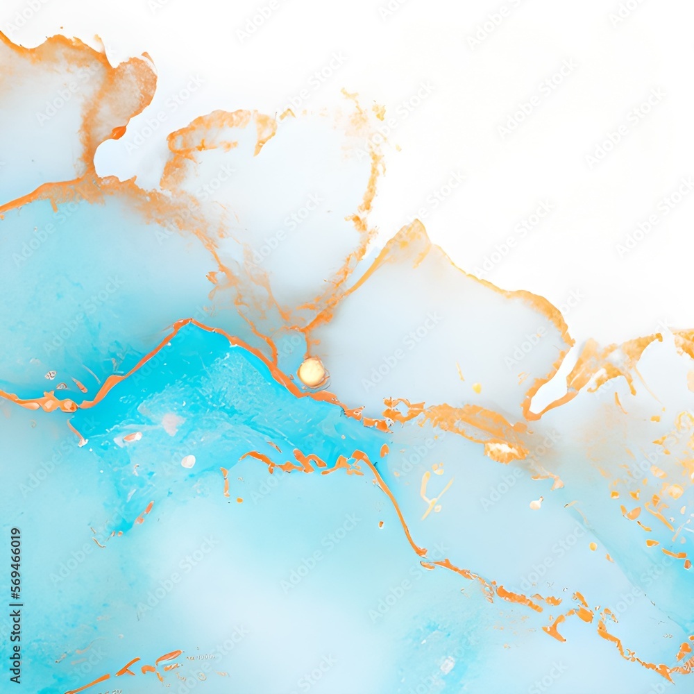 Light blue watercolor background. Light blue alcohol ink texture with ...
