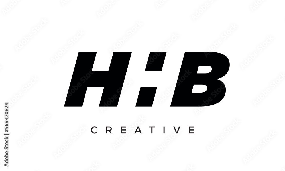 HHB letters negative space logo design. creative typography monogram ...