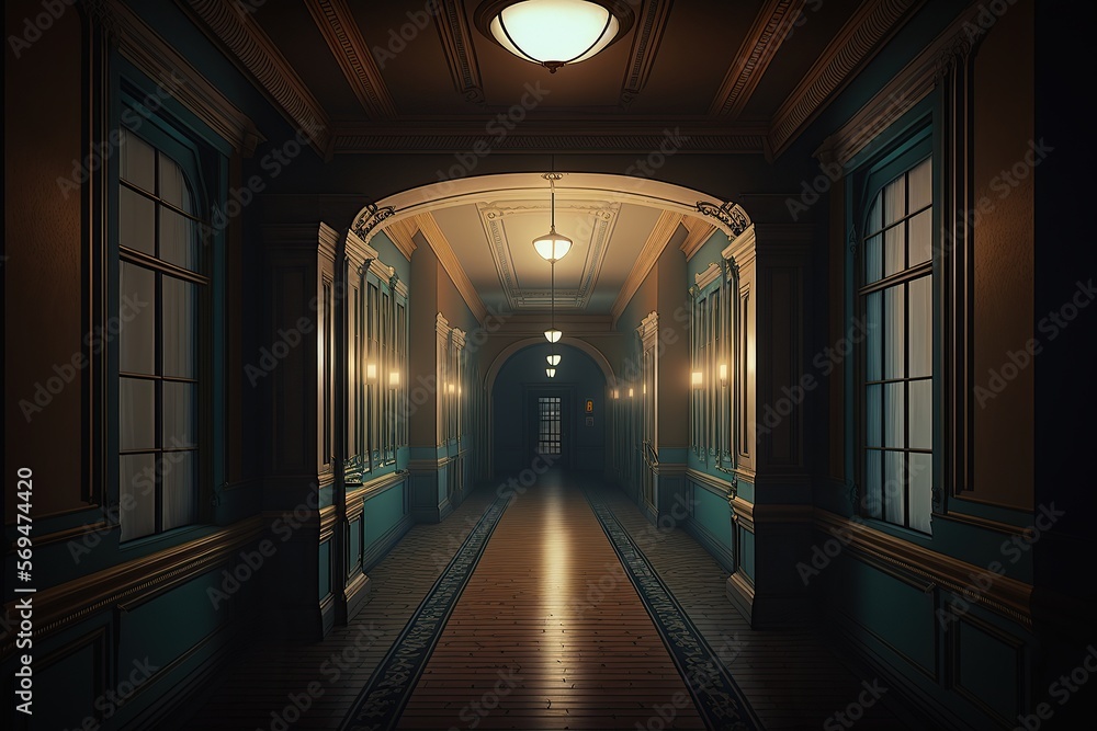 Spooky space with low light . Horror scene.Creepy and Haunting created ...
