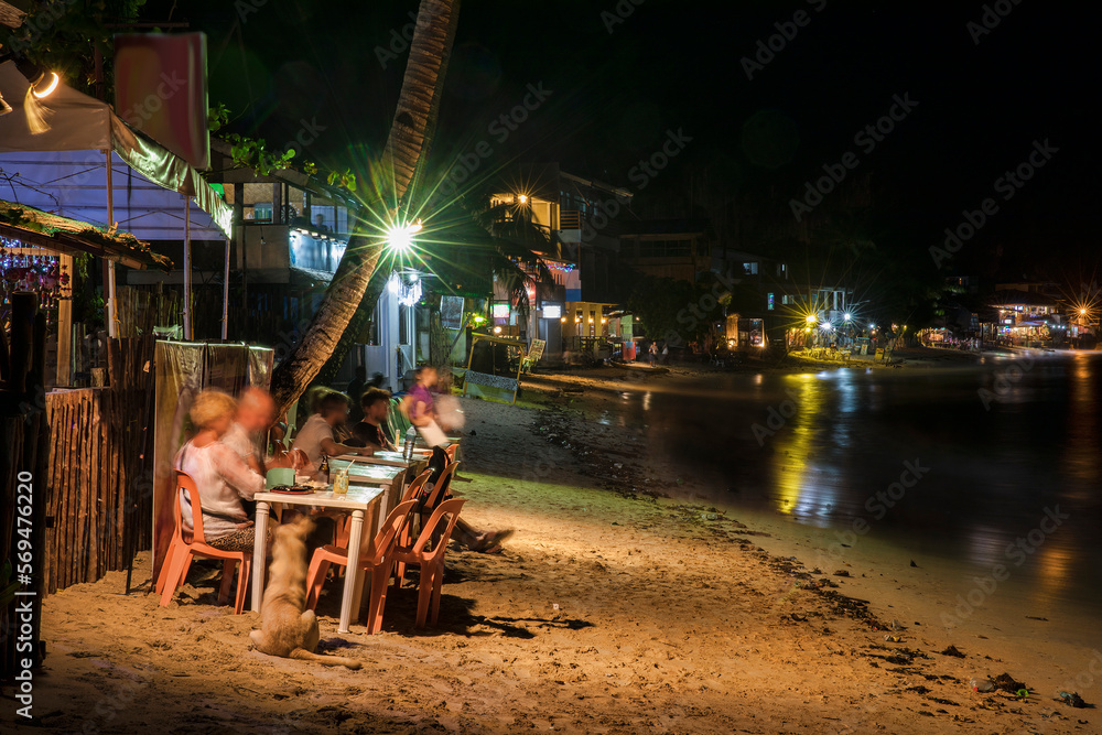 Night on the Beach of El Nido, Palawan, Philippines Stock-Foto | Adobe ...