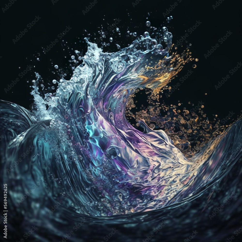 water effect (png material for transparent synthesis in the background ...