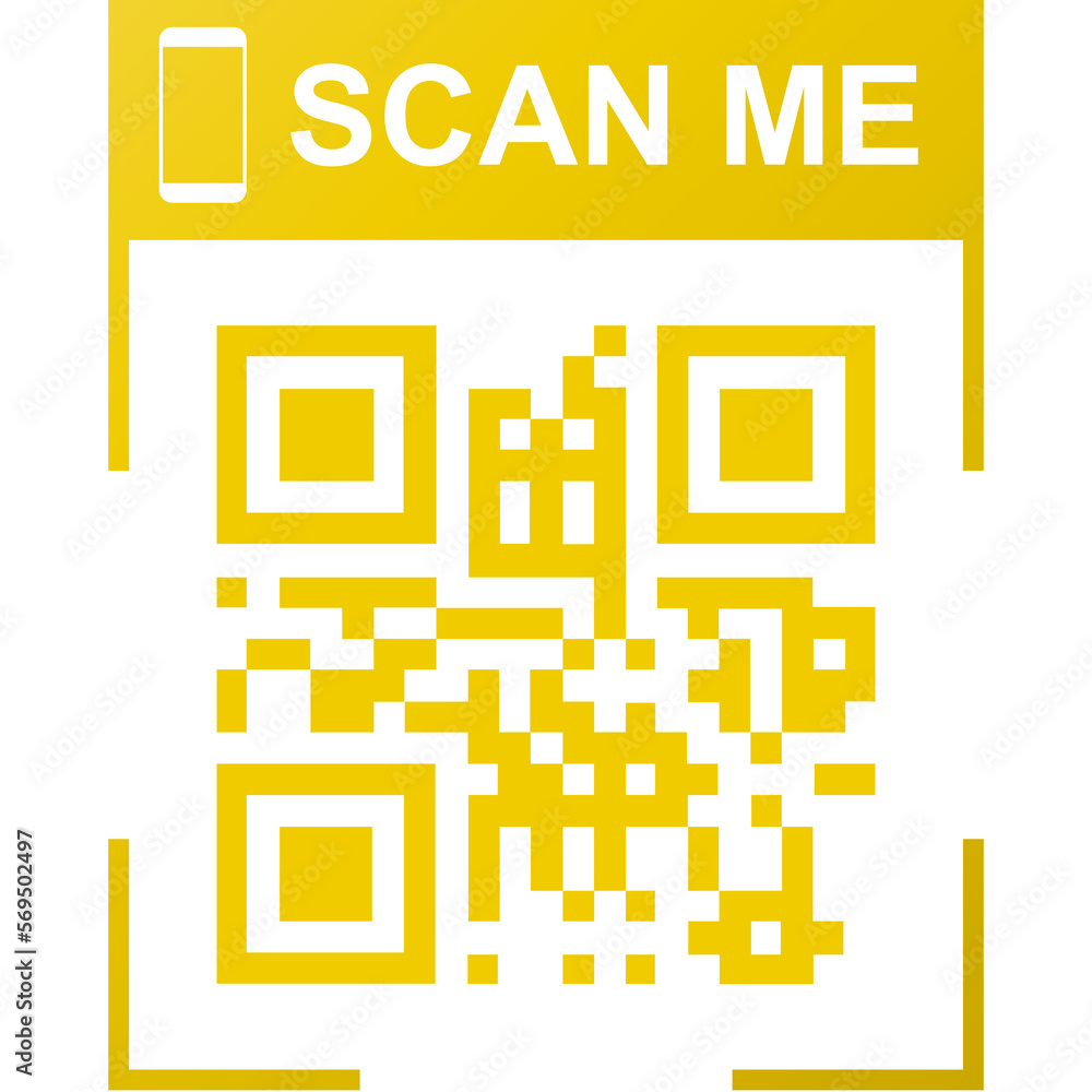 QR code colorful frame for scanning. Scan me phone tag. Template of QR ...