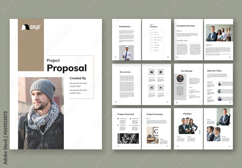 Project Proposal Layout Stock Template | Adobe Stock
