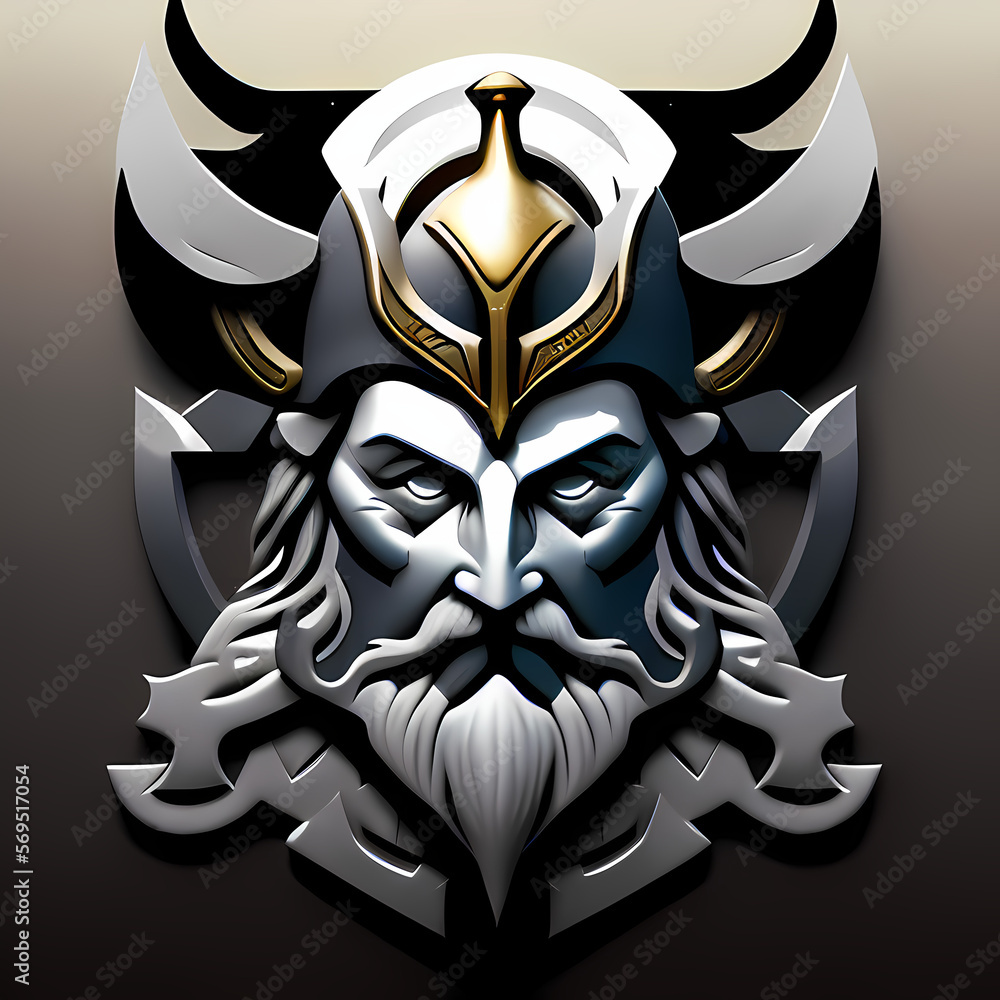 Logo / Icon of Odin, a Norse Viking god. Generative AI Stock ...