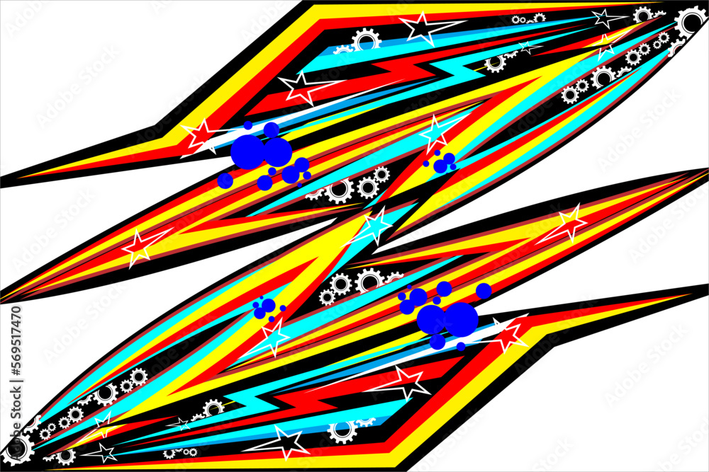 design vector racing background with unique stripes with bright color ...