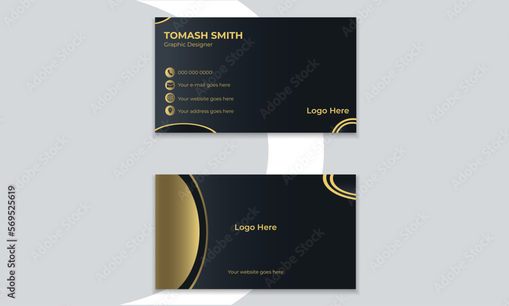 Luxury modern business card design template, double-sided creative ...