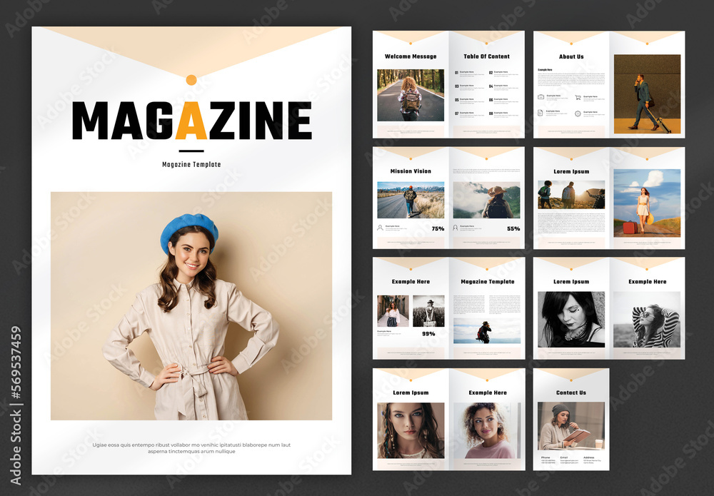 Magazine Layout Stock Template | Adobe Stock