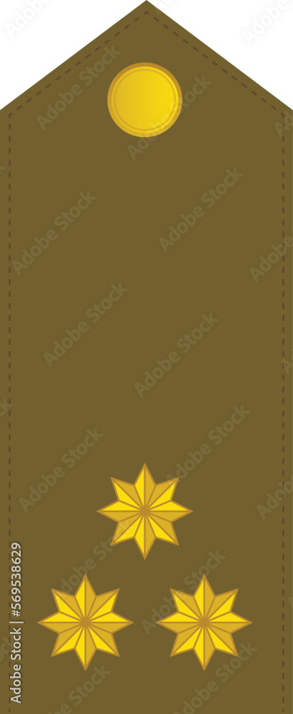 Vetor de Shoulder pad NATO officer mark for the KAPETAN (CAPTAIN ...