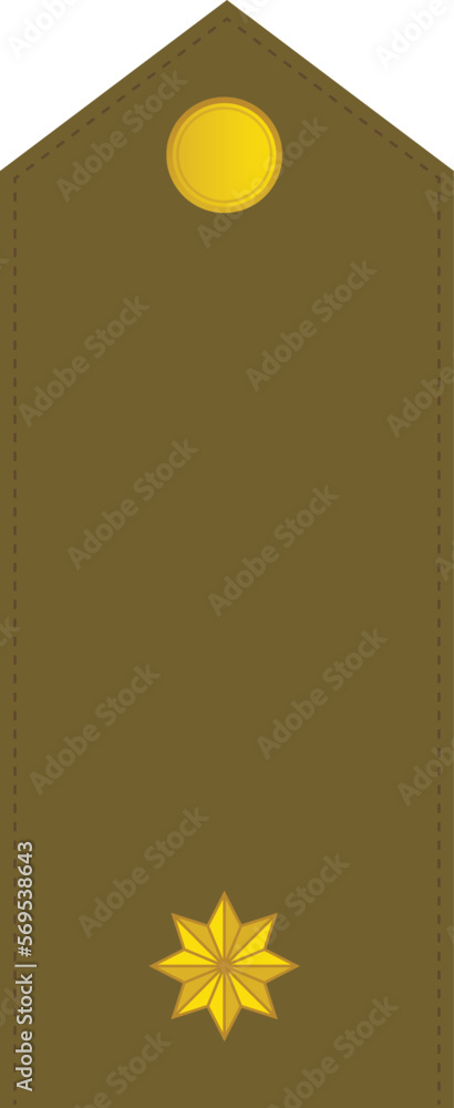 Vetor de Shoulder pad NATO officer mark for the POTPORUČNIK (SECOND ...
