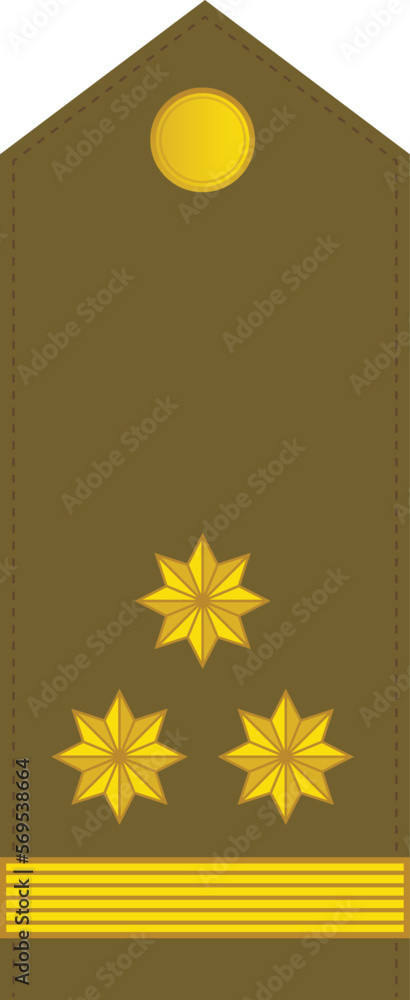 Vetor de Shoulder pad NATO officer mark for the POLKOVNIK (COLONEL ...