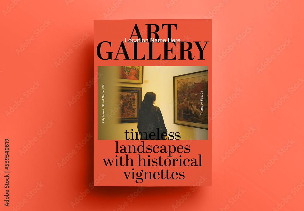 Typography Event Poster Layout Stock Template | Adobe Stock