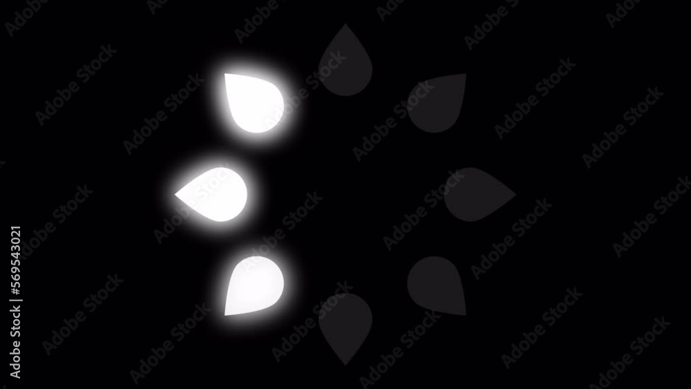 Loading Circle Video with Glow. Loading Animation Icon on Transparent ...