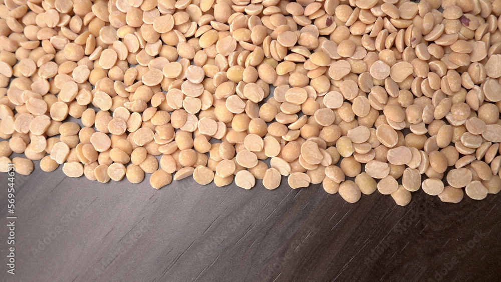 Arhar or Toor dal or Split Pigeon Pea or Yellow lentils or Pulses, top ...