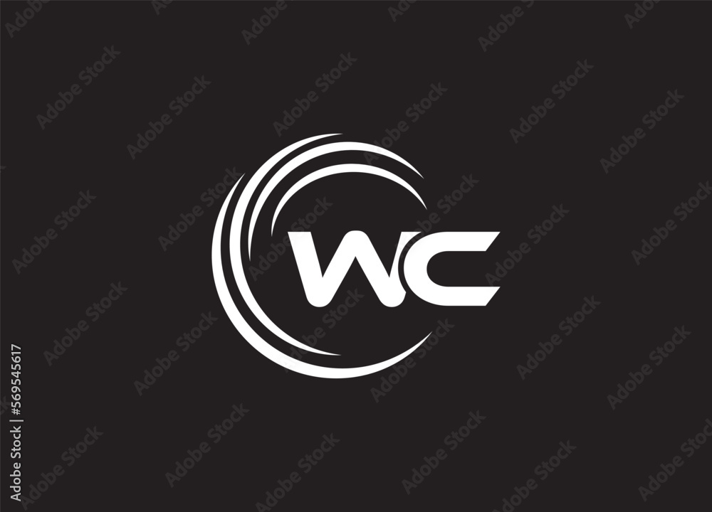 Initial WC modern monogram logo design Stock Vector | Adobe Stock