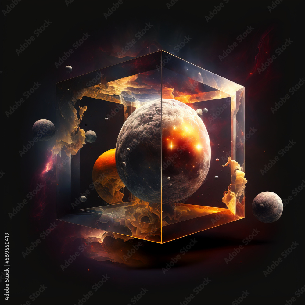 Spectacular show of the universe and its galaxies, stars and planets in ...