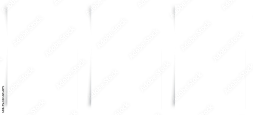 Blank plain white paper pages template with shadow. Blank web pages on ...