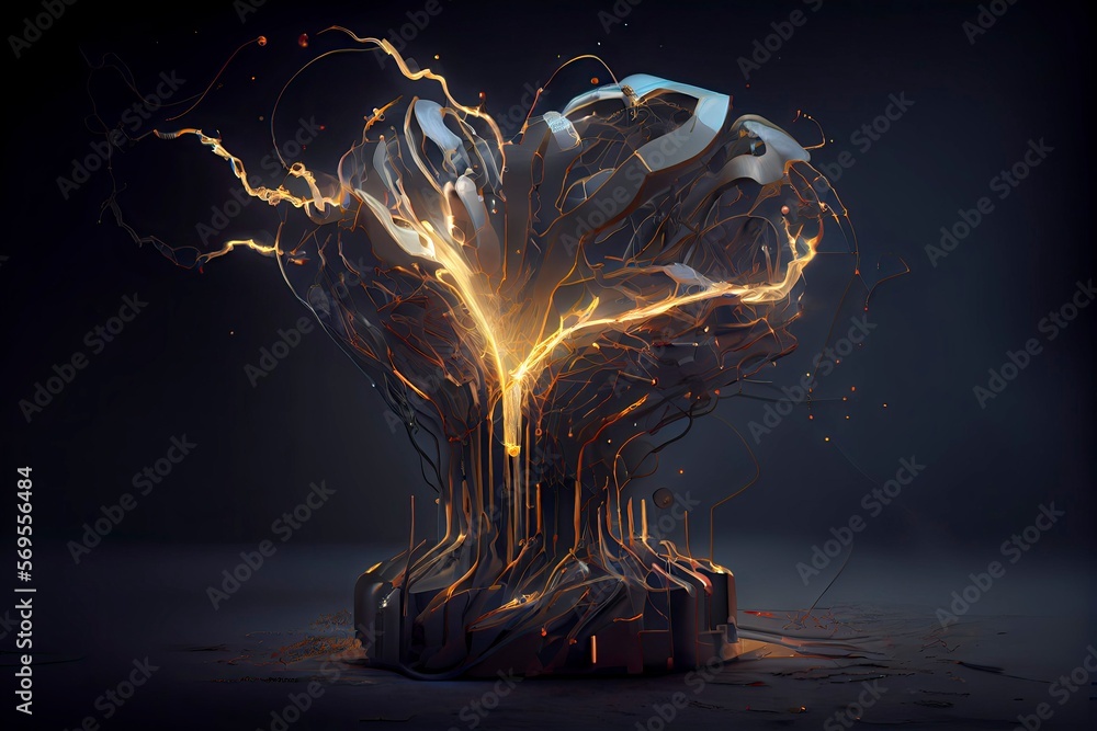 a dramatic representation of the inner workings of a neural network ...