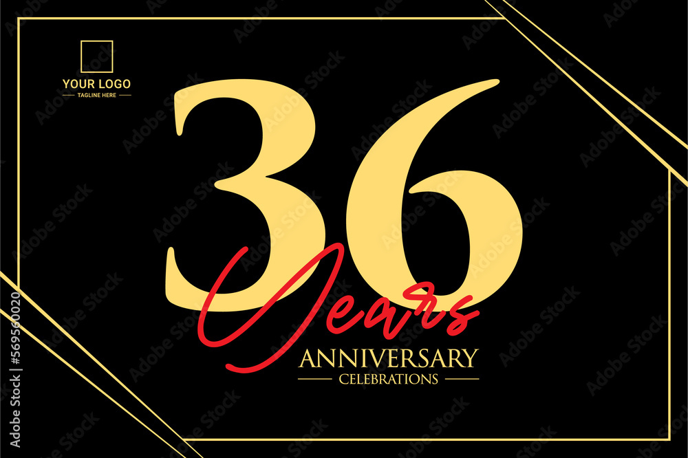 36th anniversary celebration logo design concept. Logo Vector Templates ...