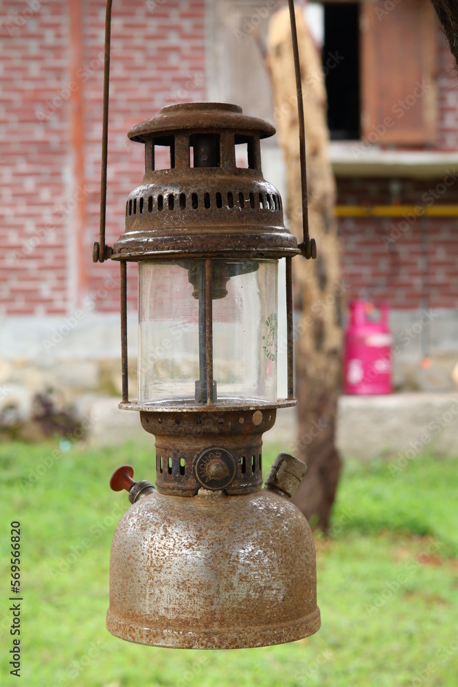 old hurricane lamp, kerosene lamp, antique lamp, old lantern, ancient ...