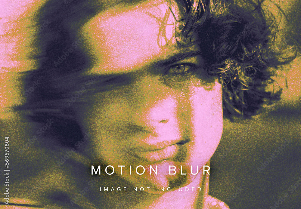 Colourful Motion Blur Photo Effect Mockup Stock Template | Adobe Stock