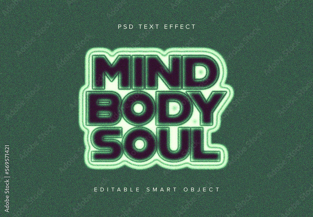 Gritty Text Effect Mockup Stock Template | Adobe Stock