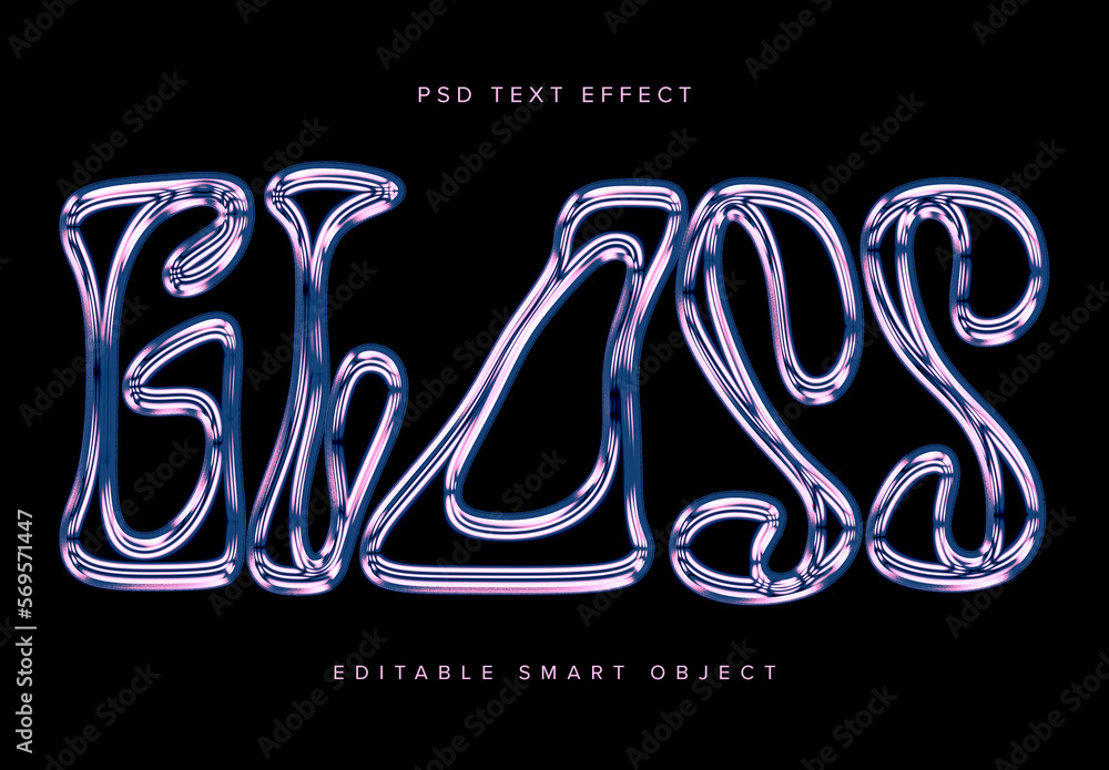 Glass Texture Text Effect Mockup Stock Template | Adobe Stock